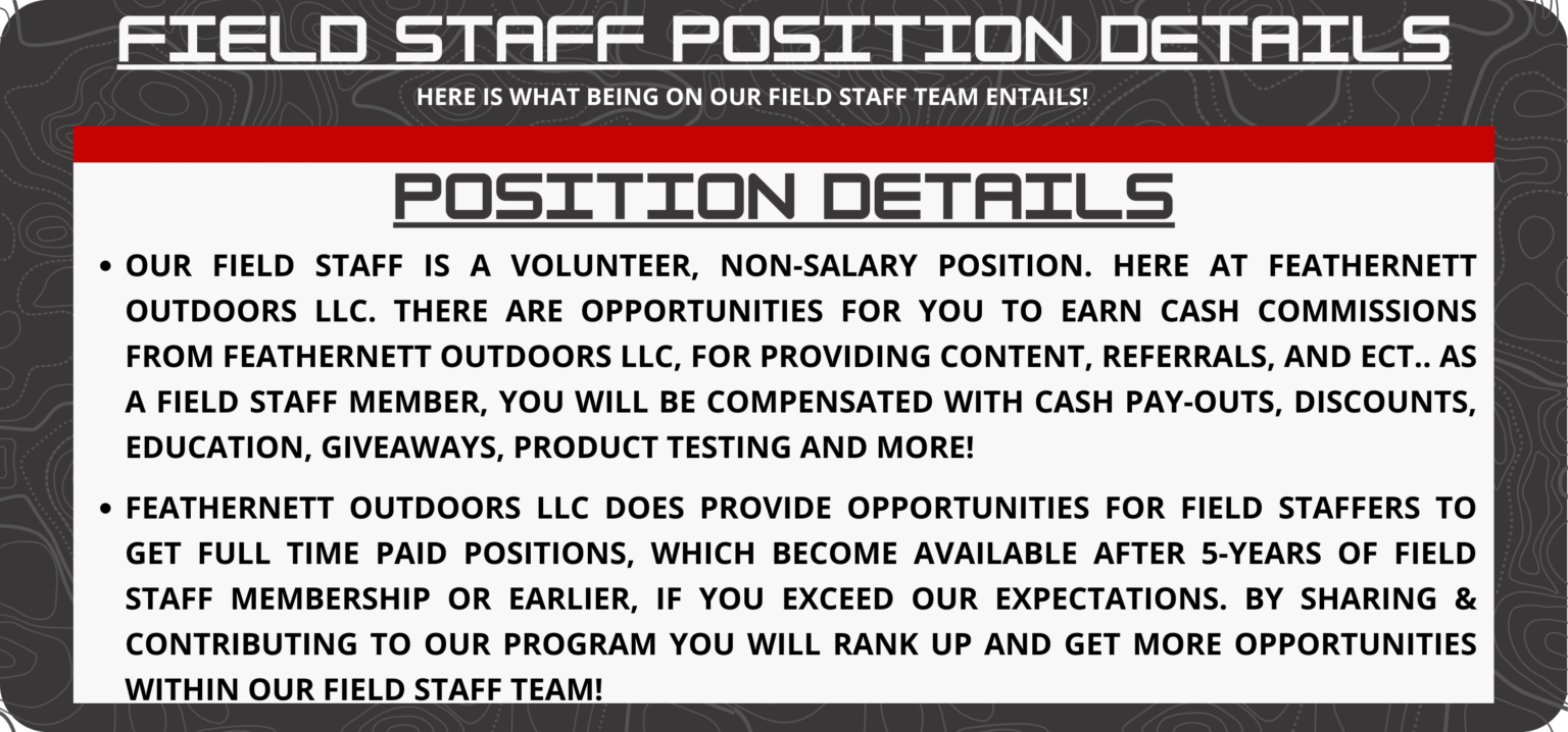 Field Staff Program - FEATHERNETT OUTDOORS